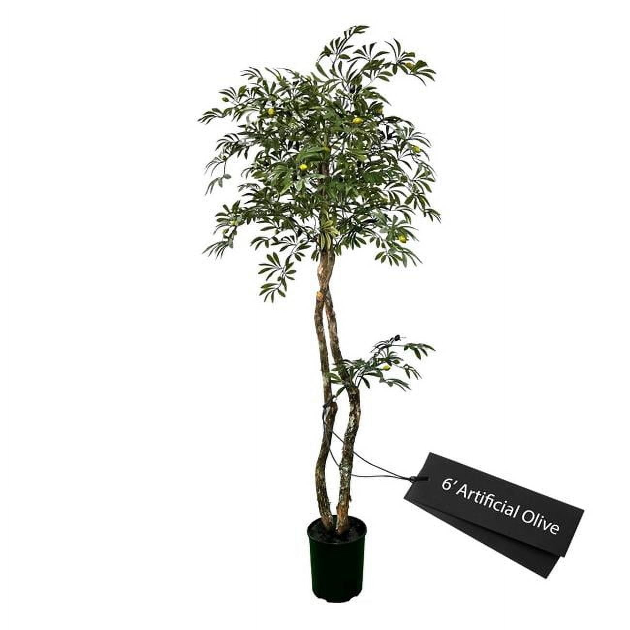Cypress & Alabaster Handmade 6' Artificial Olive Tree In Home Basics ...