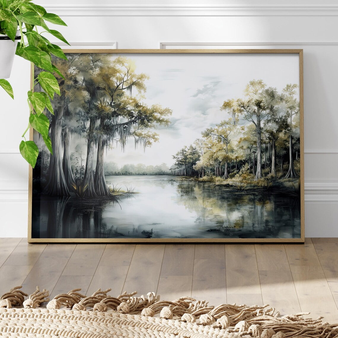 Cypress Swamp Landscape Wall Art, Mysterious Cottagecore Decor ...