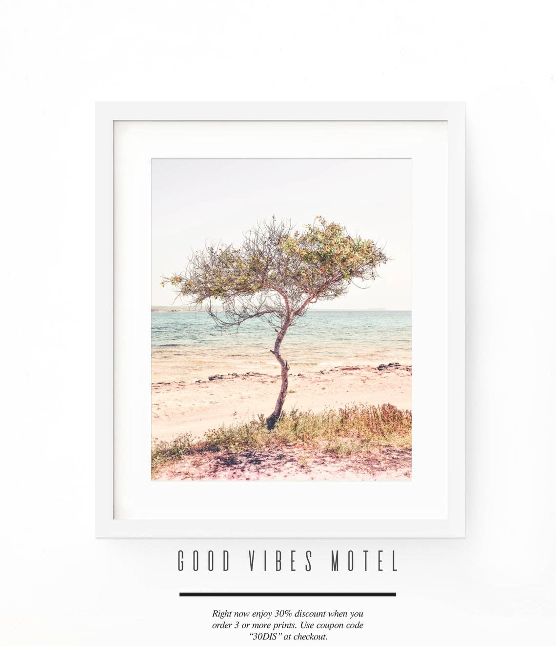 Cyprus Beach Poster, Beach Photo, Coastal Decor, Beach Art Poster, Tree Poster, Cyprus Poster ...
