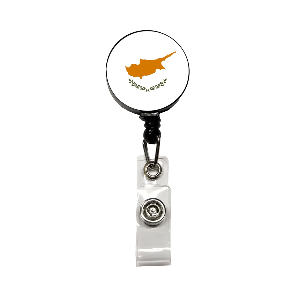 Cyprus Country Flag Retractable Reel ID Badge Key Card Name Tag Holder ...