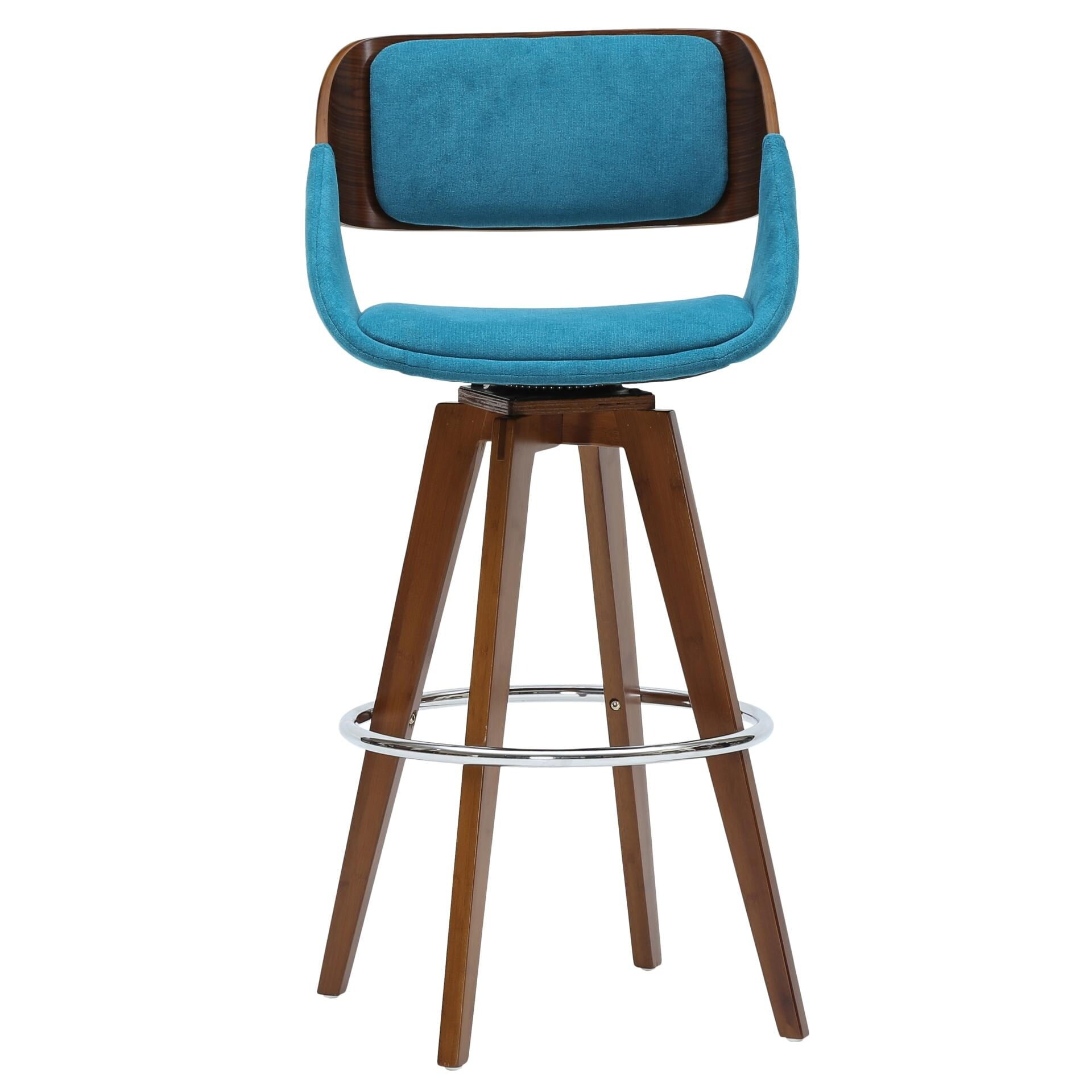 Cyprus Fabric Counter Stool Santorini Teal Chrome - Walmart.com
