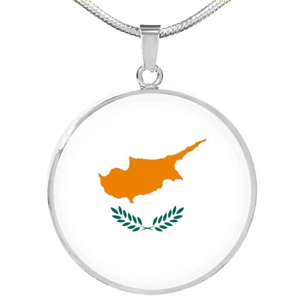 Cyprus Flag Necklace Stainless Steel or 18k Gold 18-22" - Walmart.com
