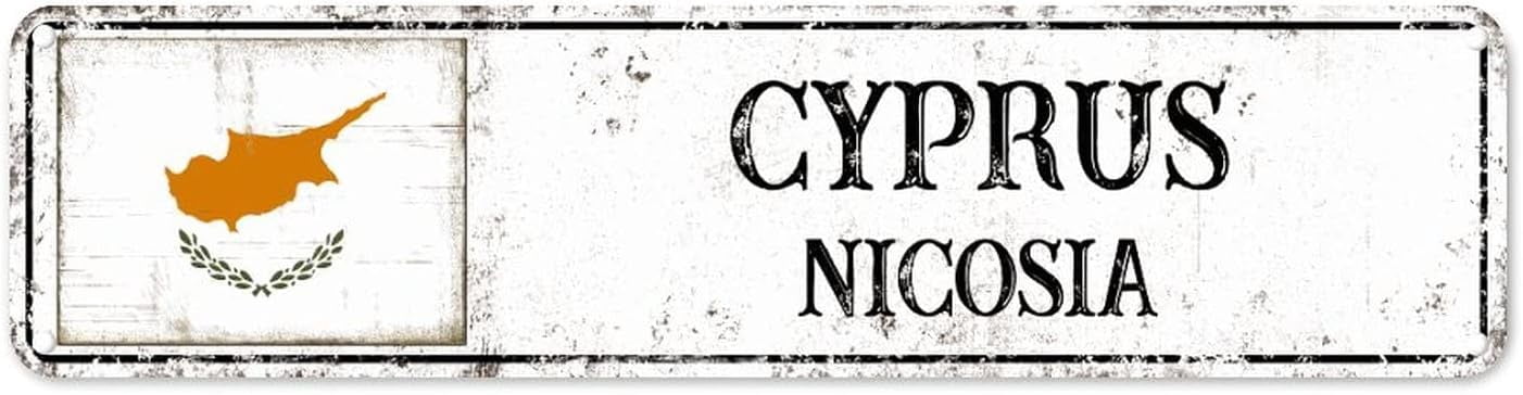 Cyprus Metal Sign Patriotic Flag Aluminum Metal Sign 4"x16" Easy to ...