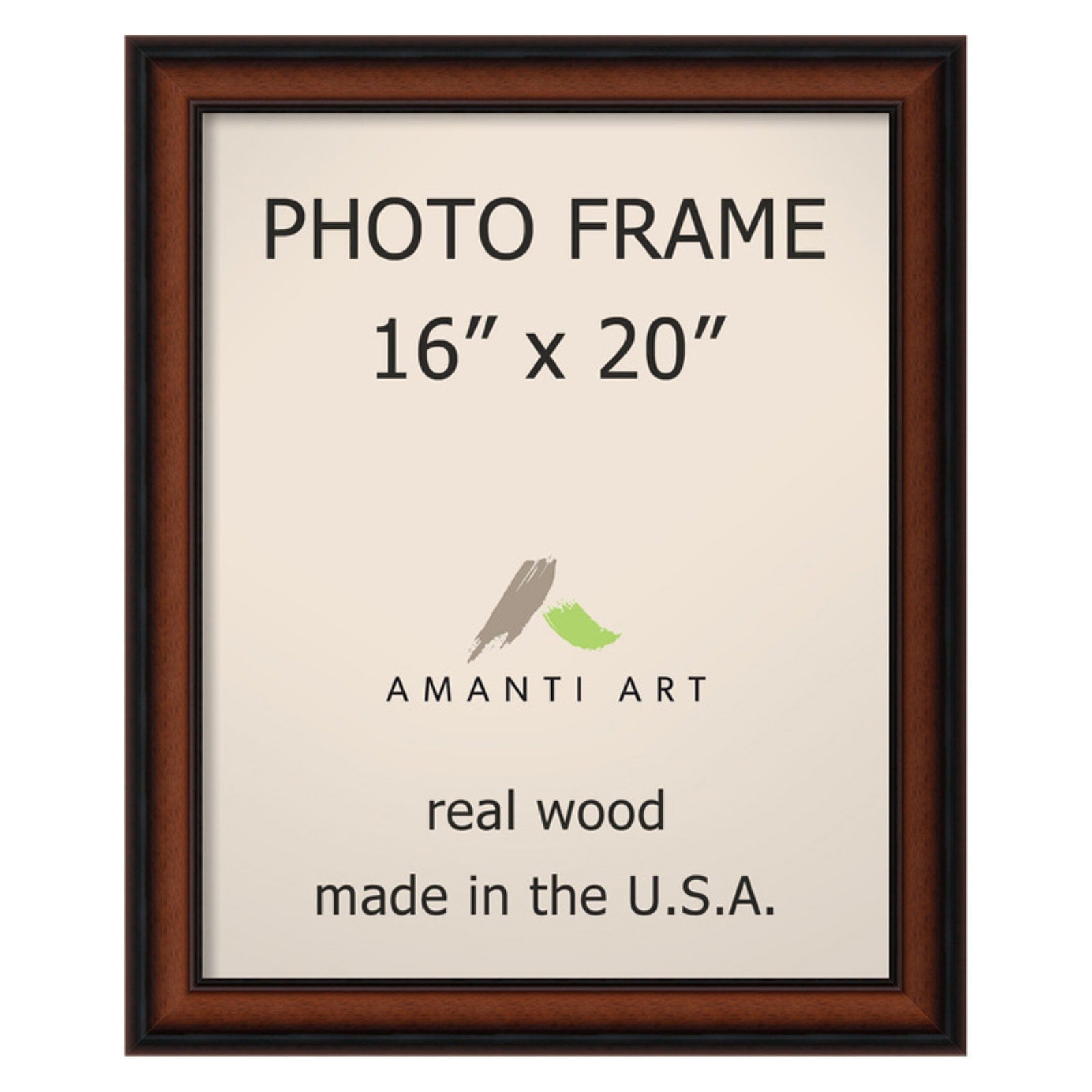 Cyprus Walnut Narrow Wood Picture Frame, Photo Frame, Art Frame ...