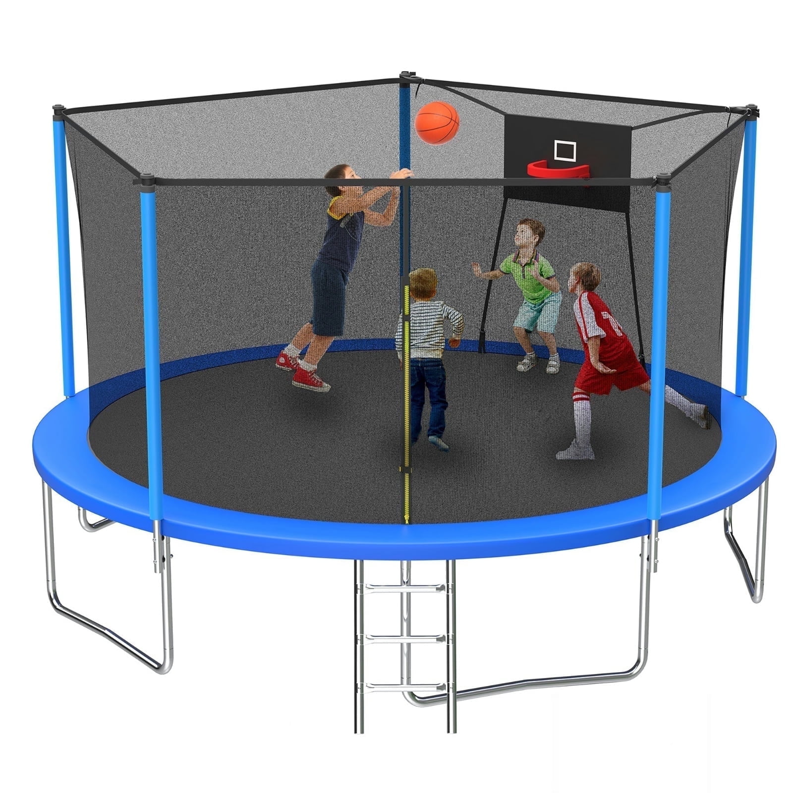 UIOWIO 8ft 10ft 12ft 14ft 15ft 16ft Recreational Trampoline for Kids ...