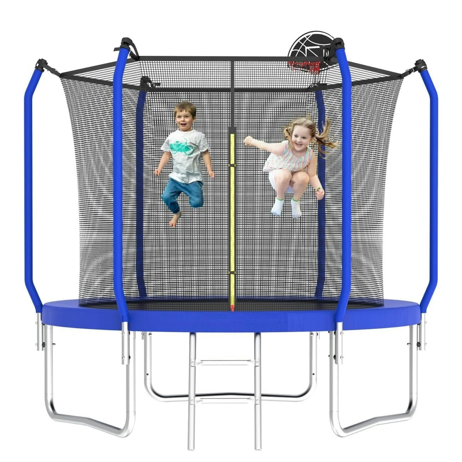 8ft Trampoline with Basketball Hoop for Kids and Adults, UIOWIO Upgrade ...