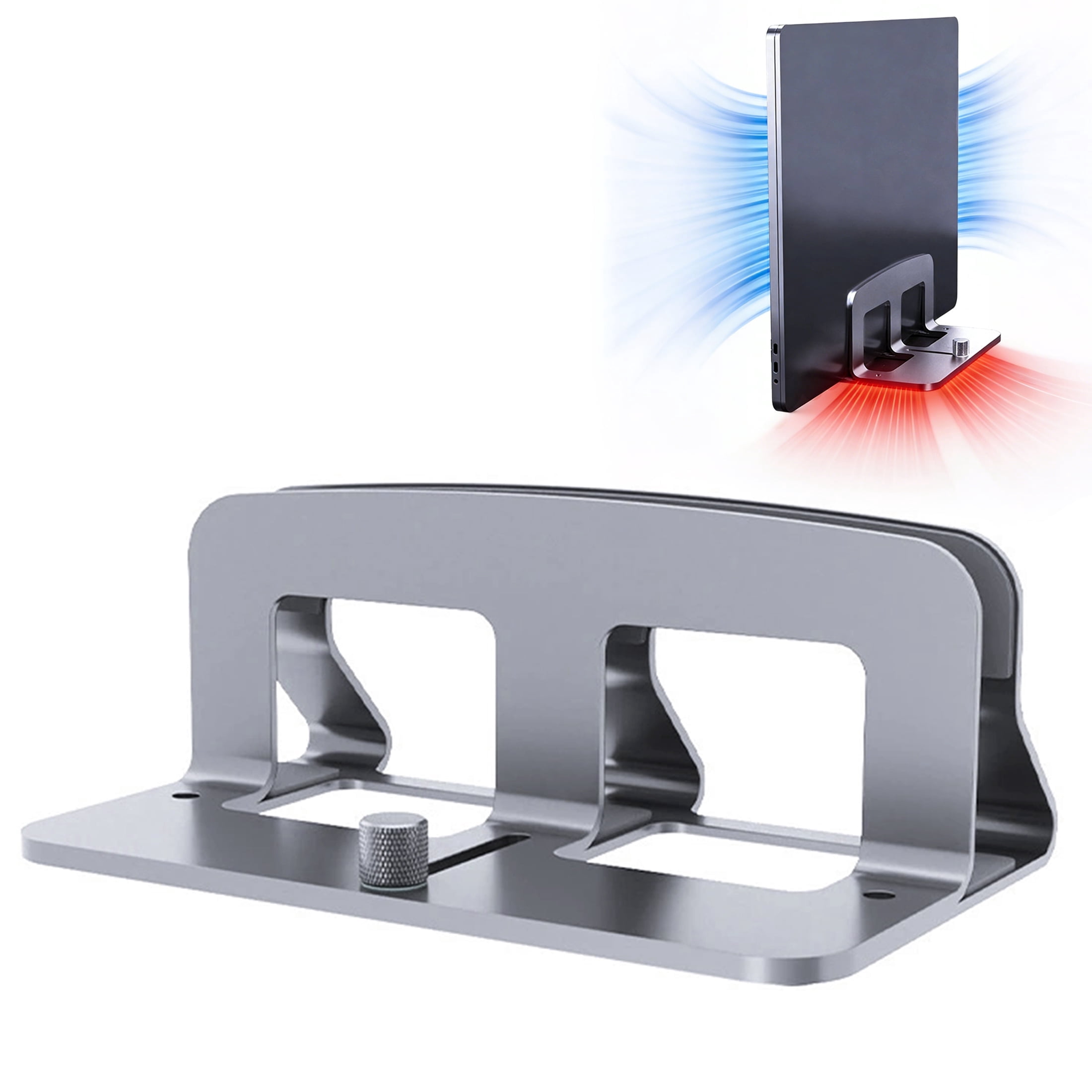 cyrico Vertical Laptop Stand with Adjustable Slot Width 14-50mm ...