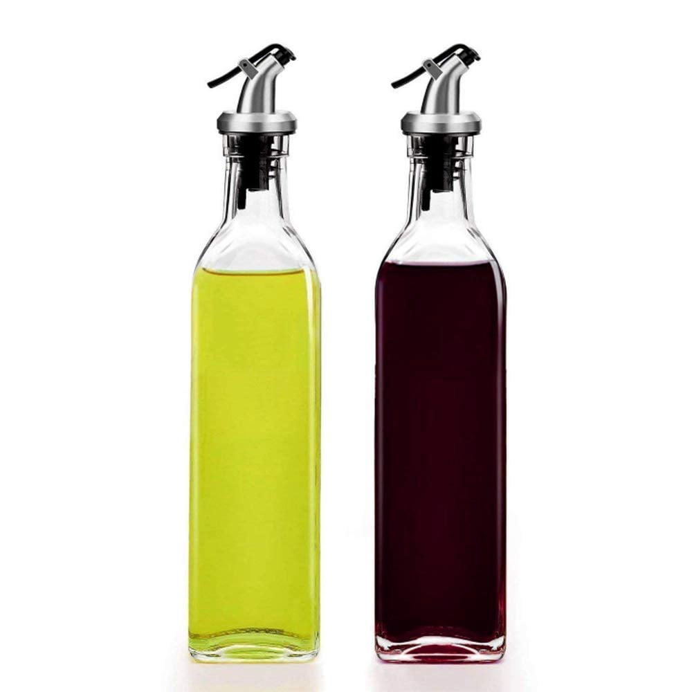 Cyrox Glass Oil and Vinegar Storage Bottle Cruet Seasoning Set Sauce ...