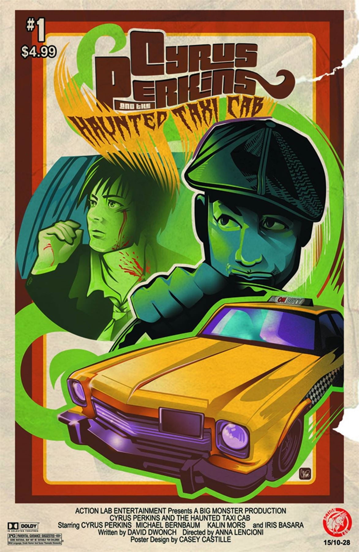 Cyrus Perkins And The Haunted Taxi Cab #1 Movie Poster Var (Movie ...