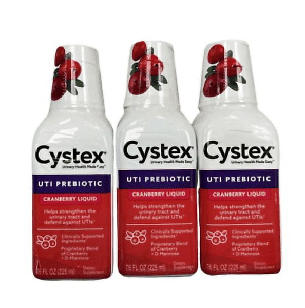 Cystex Cranberry LIQUID for Urinary Health 7.6oz ( 3 pack ) - Walmart.com
