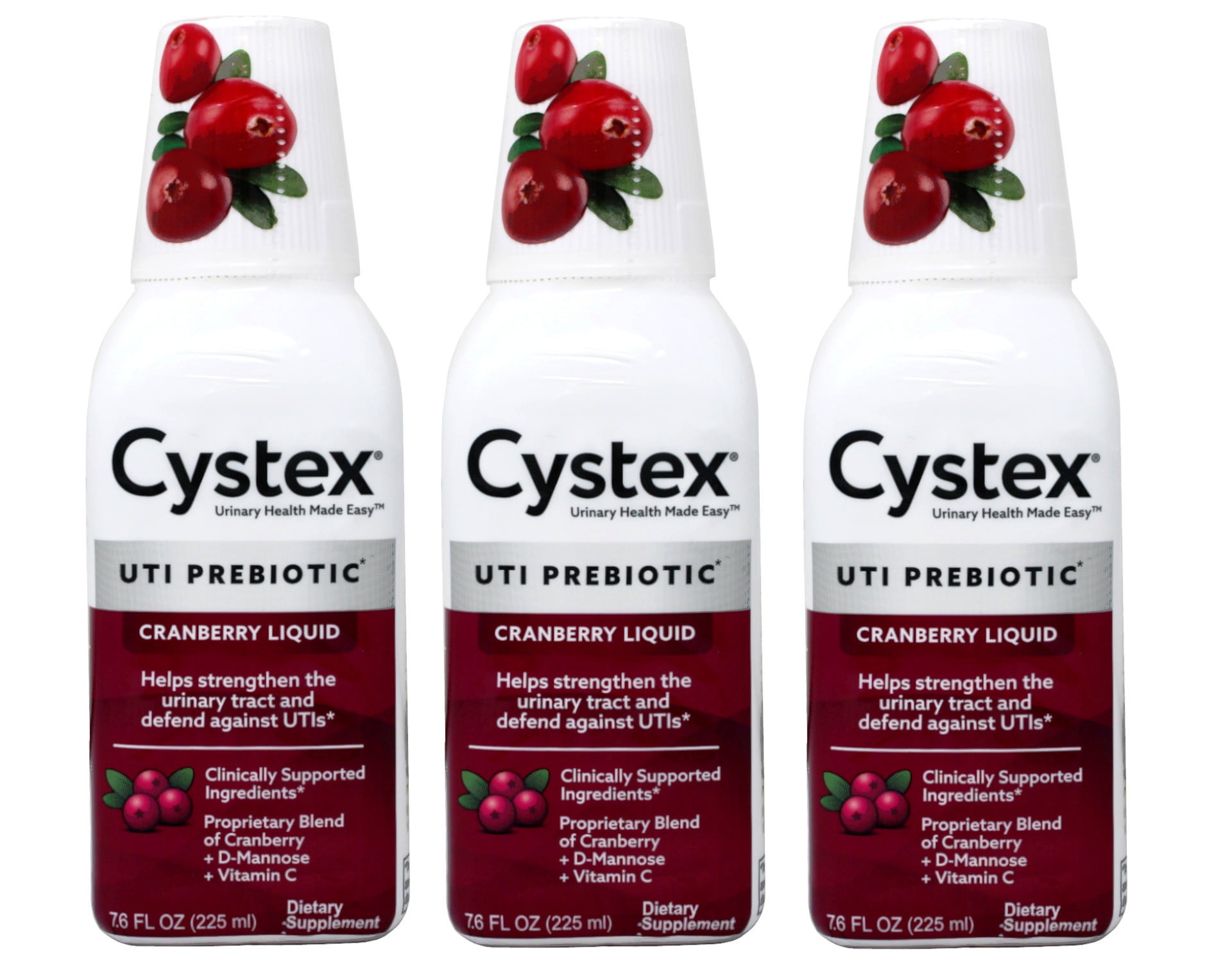 Cystex Urinary Health, Cranberry Liquid Complex, UTI Defense, 7.6 oz, 3 ...