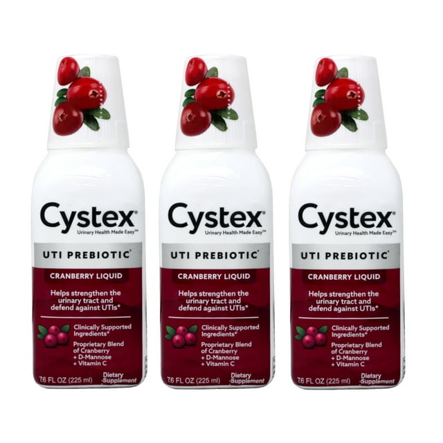 Cystex Urinary Health, Cranberry Liquid Complex, UTI Defense, 7.6 oz, 3 ...
