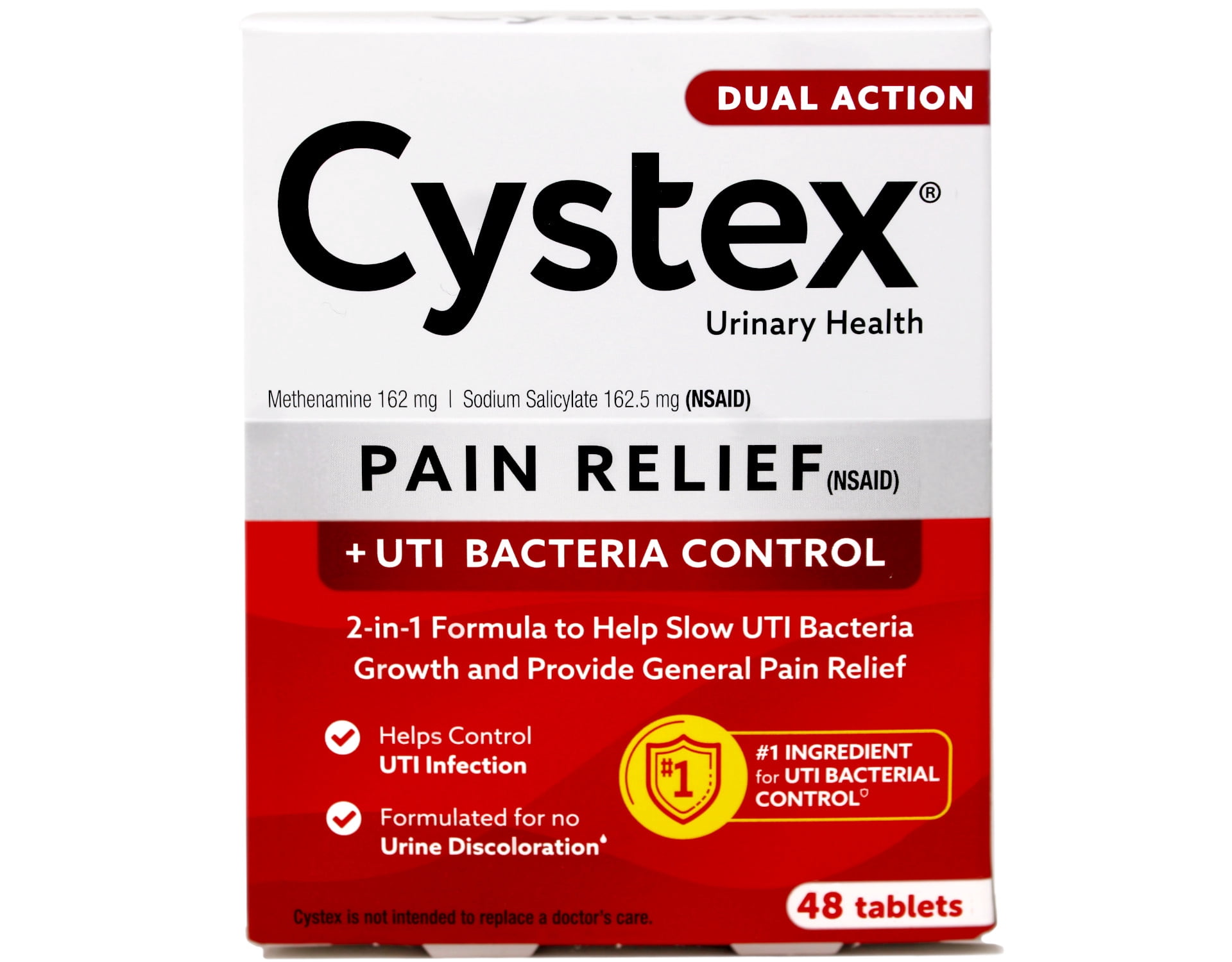 Cystex UTI Pain Relief Tablets, Relieves Pain and Urgency, 48ct ...