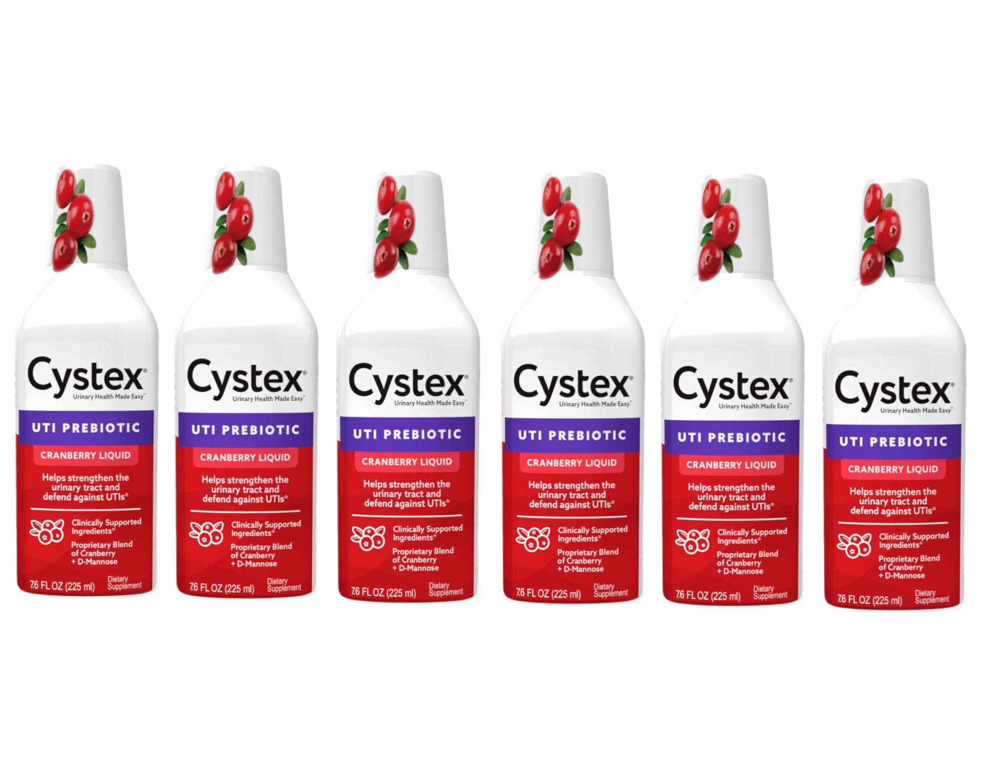 Cystex Urinary Health Maintenance Antioxidant, Cranberry, 7.6oz, 6-Pack ...