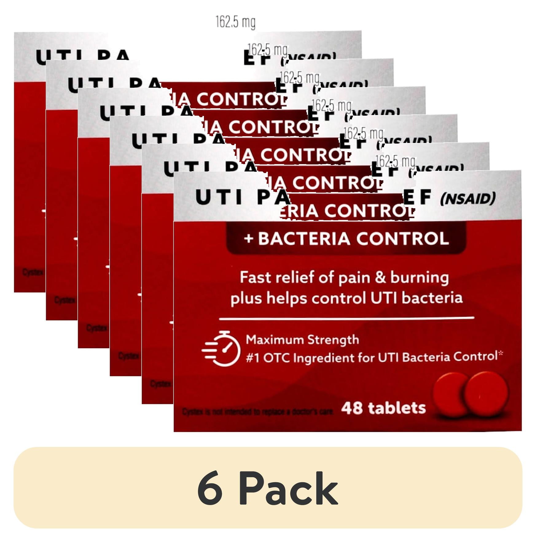 (6 pack) Cystex Urinary Pain Relief Tablets 48 Tablets Each - Walmart.com