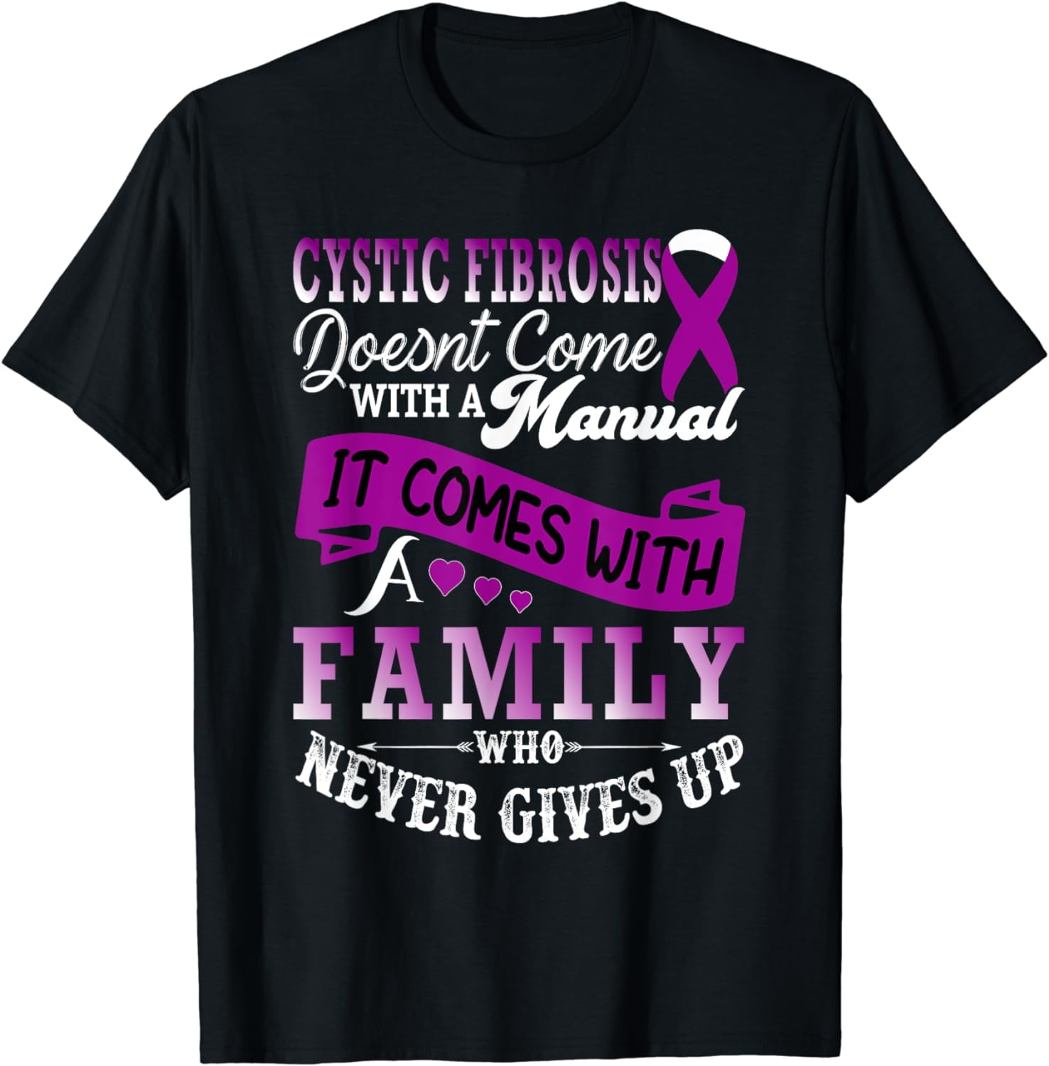 Cystic Fibrosis Awareness Family Support T-Shirt - Walmart.com