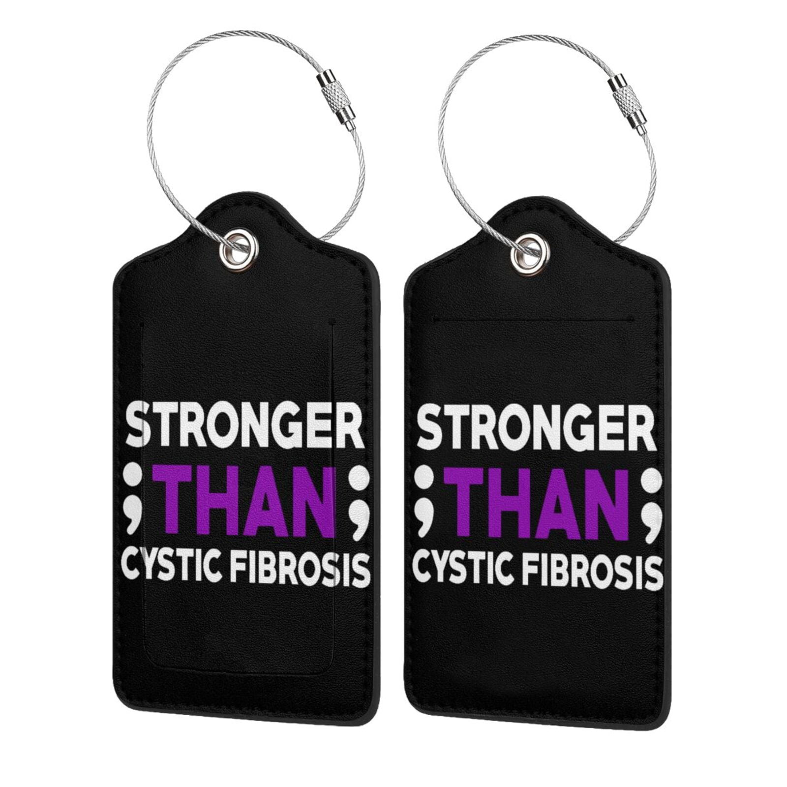 Cystic Fibrosis Awareness Luggage Tags for Suitcase PU Privacy Cover ID ...