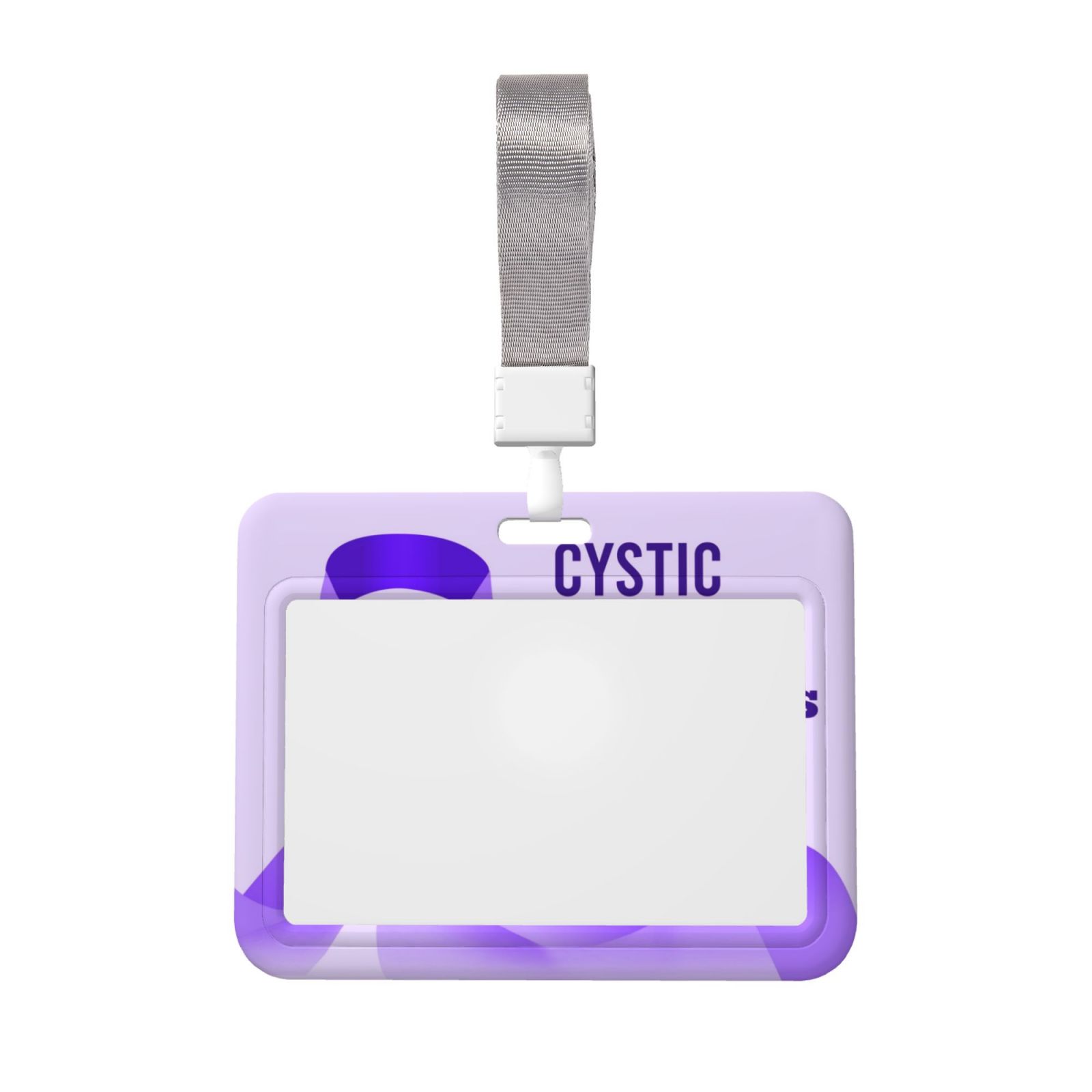 Cystic Fibrosis Awareness Month Purple Ribbon Badge Holder with Lanyard ...