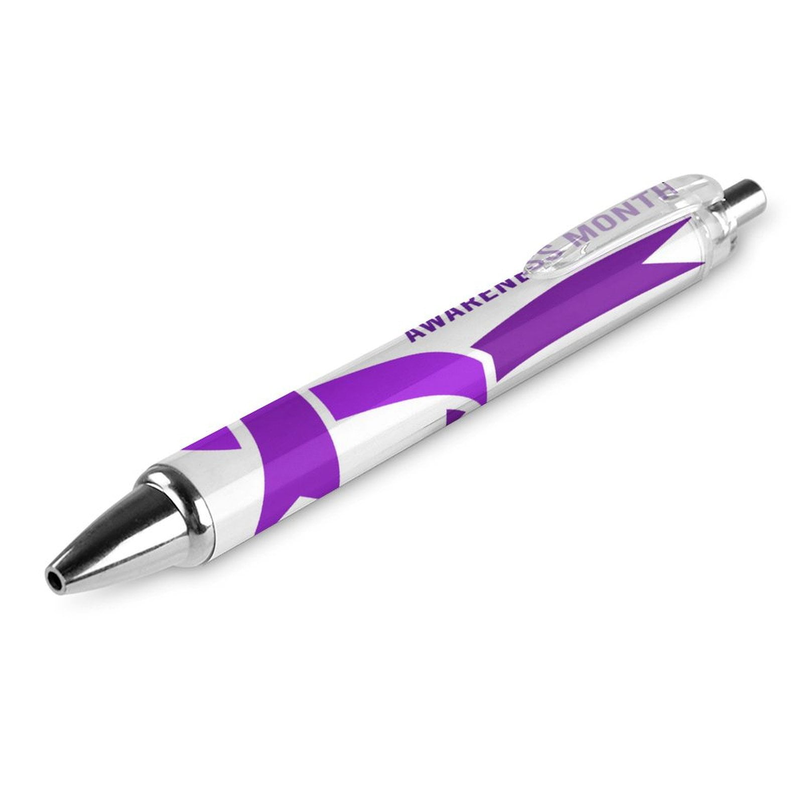 Cystic Fibrosis Awareness Month Purple Ribbon Ballpoint Pen Retractable ...