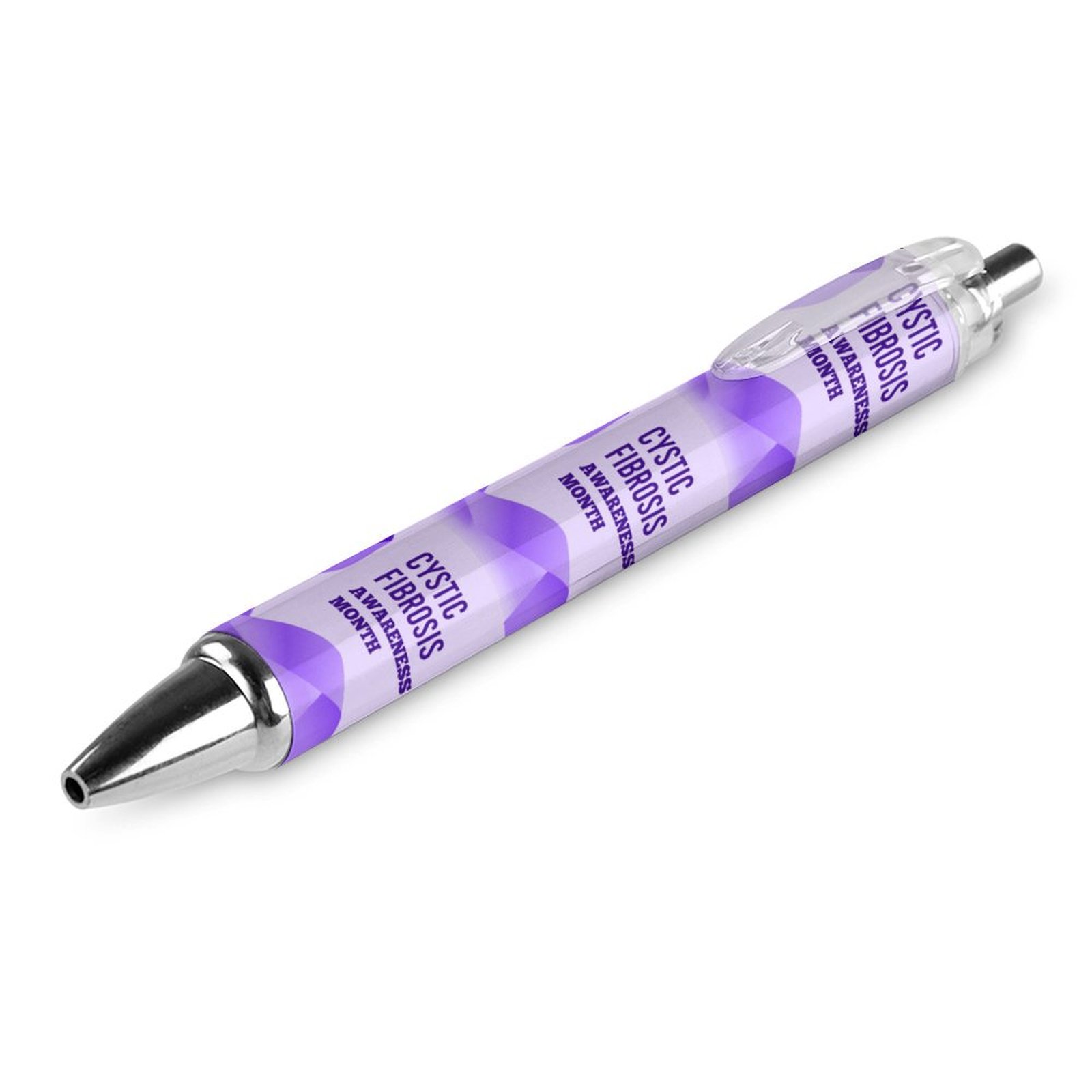 Cystic Fibrosis Awareness Month Purple Ribbon Ballpoint Pen Retractable ...