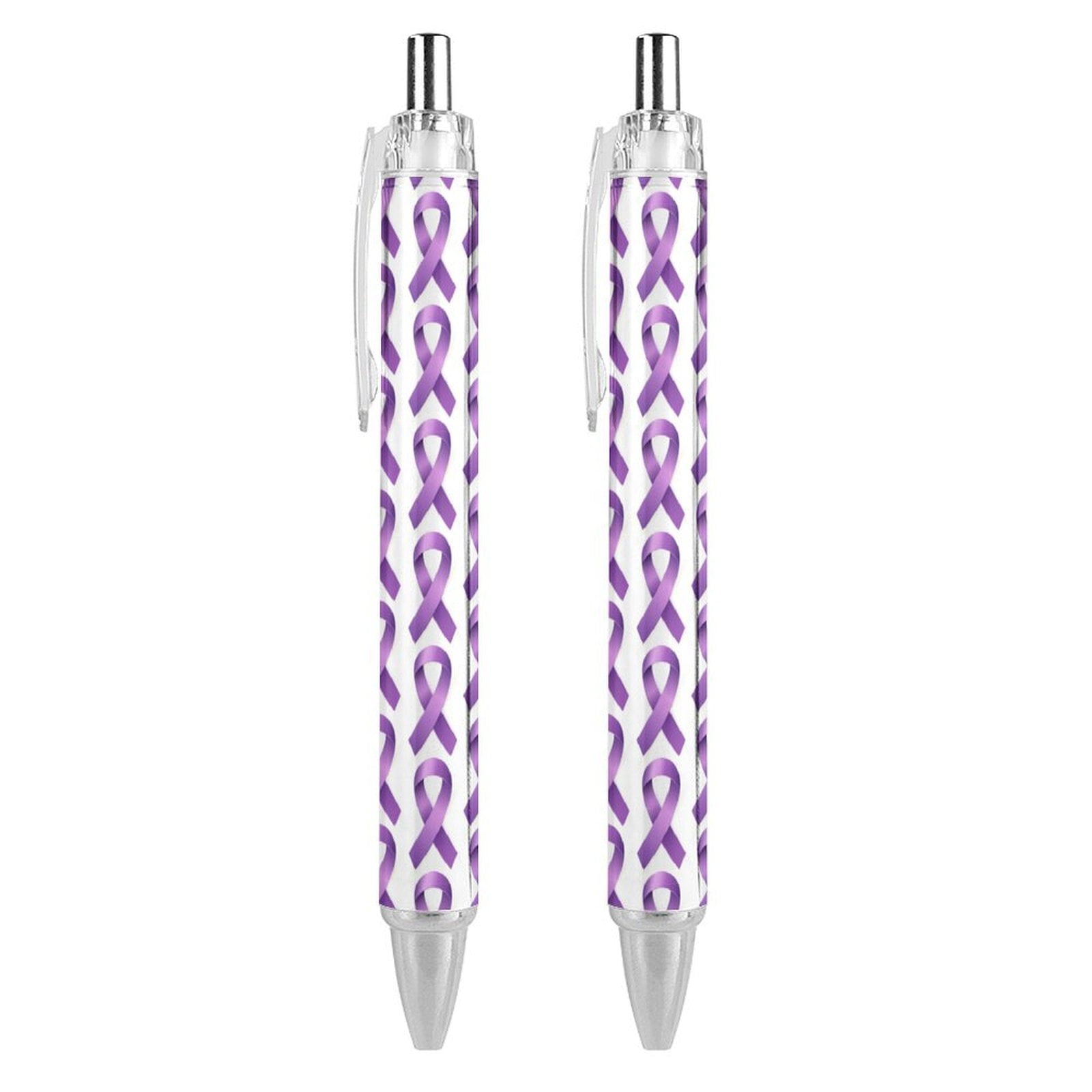 Cystic Fibrosis Awareness Month Purple Ribbon Ballpoint Pen Retractable ...