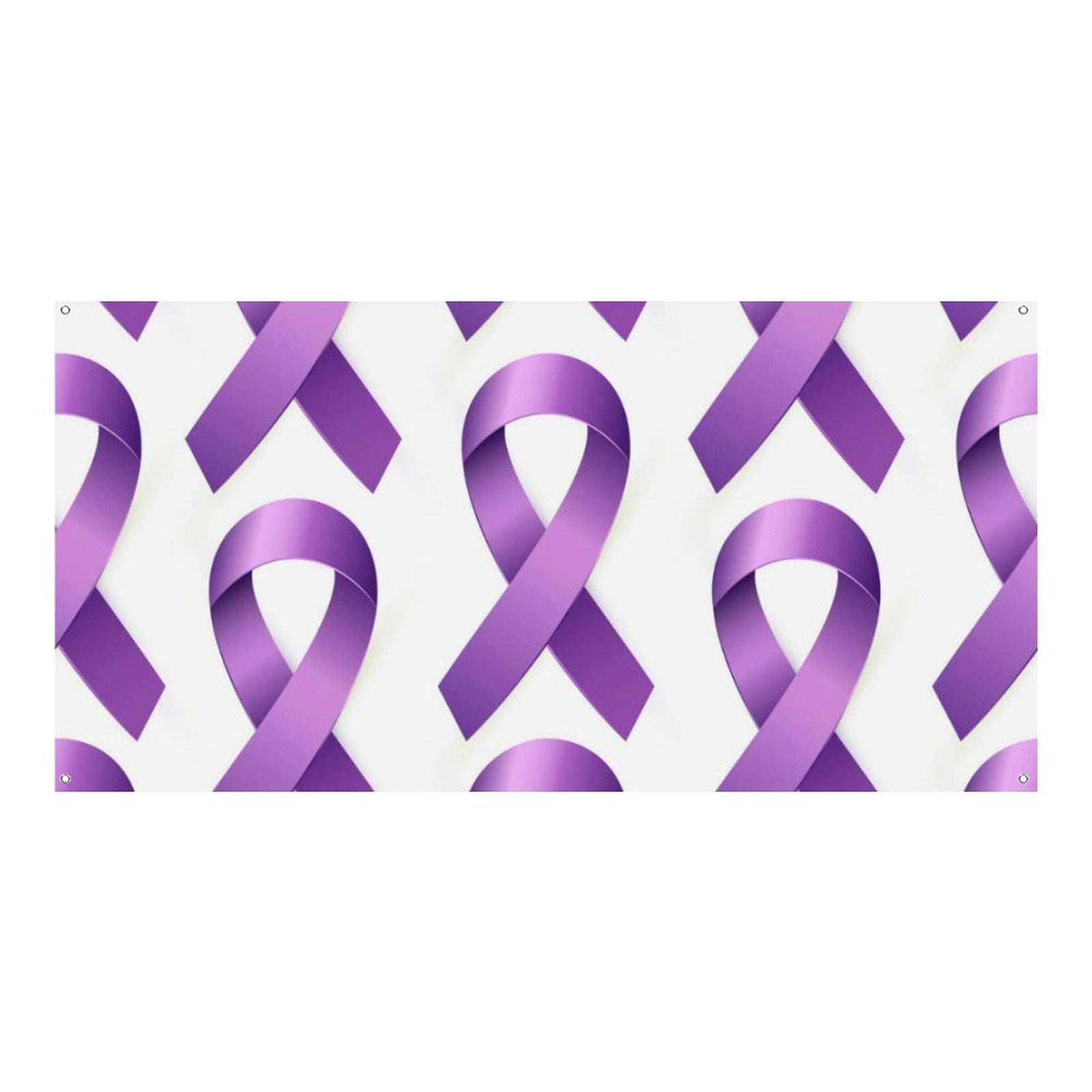 Cystic Fibrosis Awareness Month Purple Ribbon Banner Backdrop Large ...