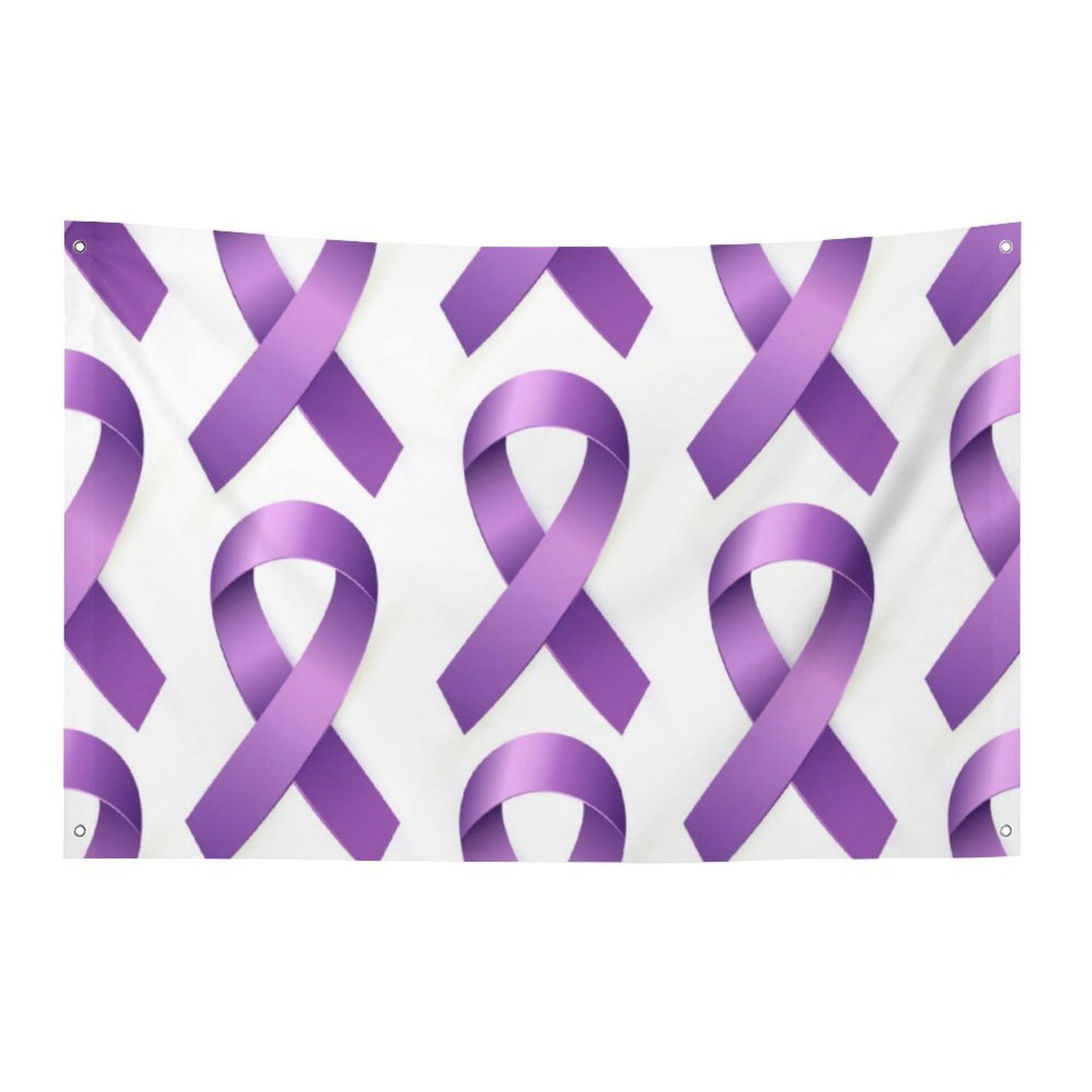 Cystic Fibrosis Awareness Month Purple Ribbon Banner Backdrop Large ...