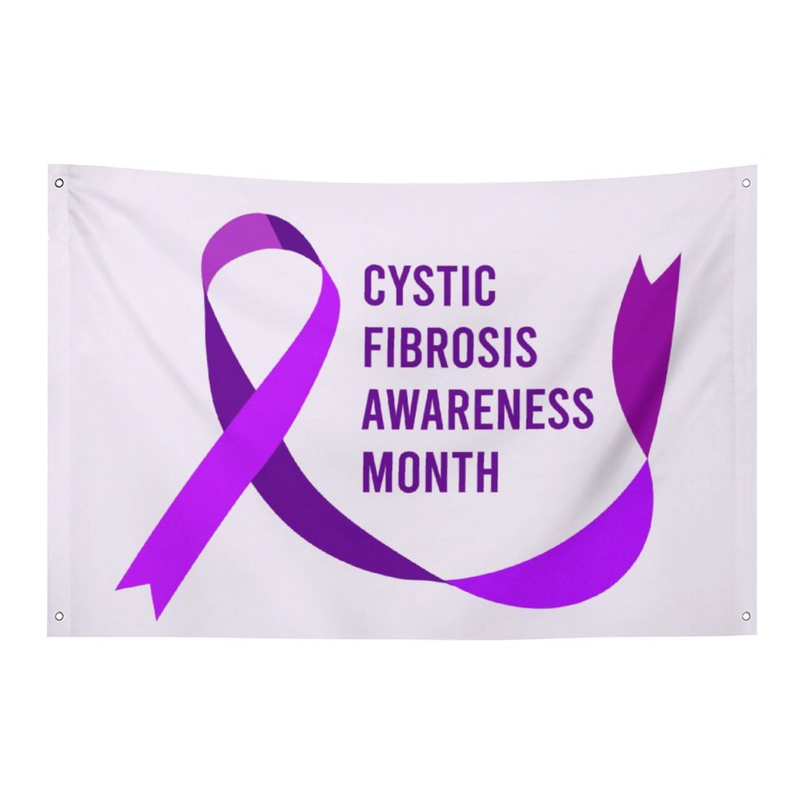 Cystic Fibrosis Awareness Month Purple Ribbon Banner Backdrop Large ...
