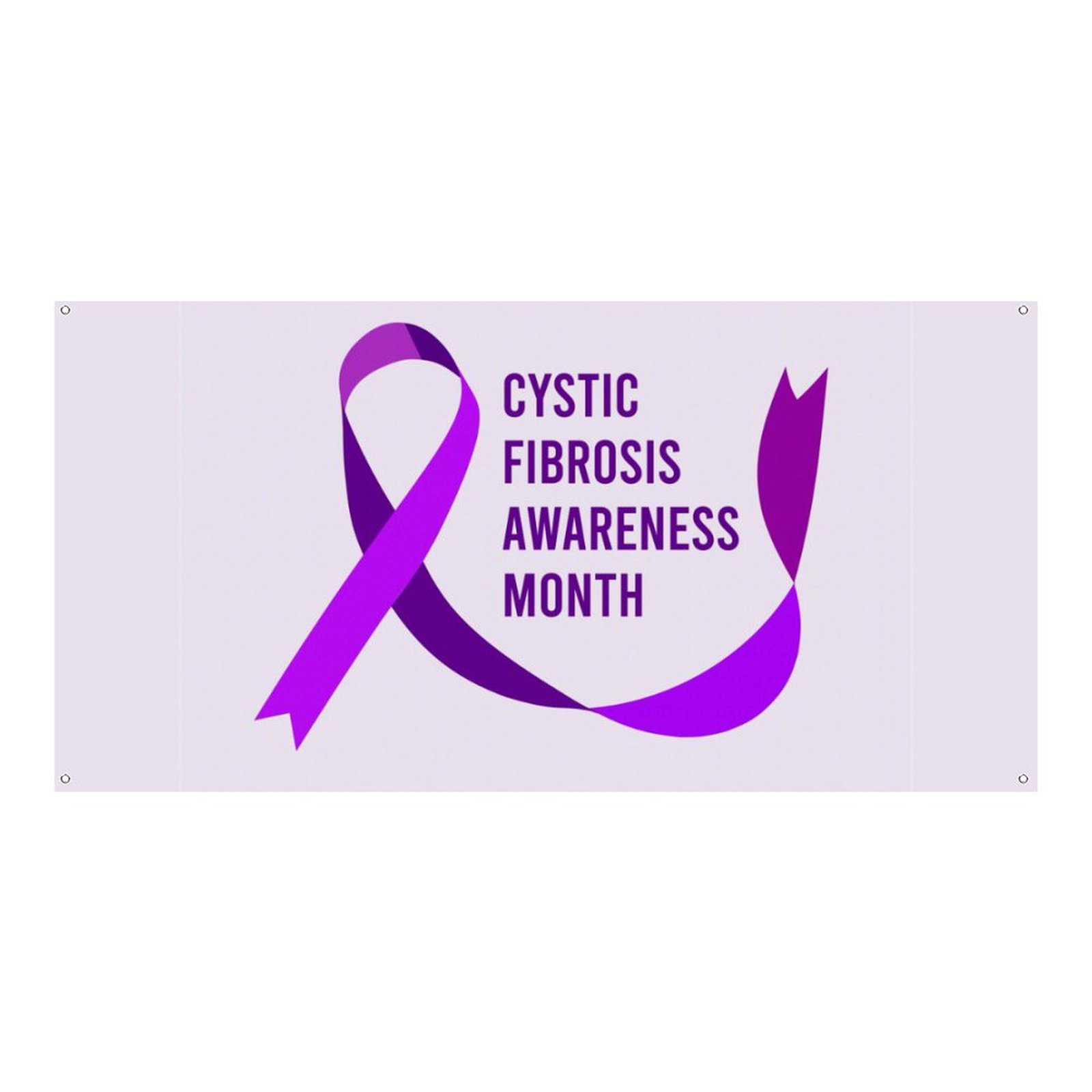 Cystic Fibrosis Awareness Month Purple Ribbon Banners Flag Hanging ...