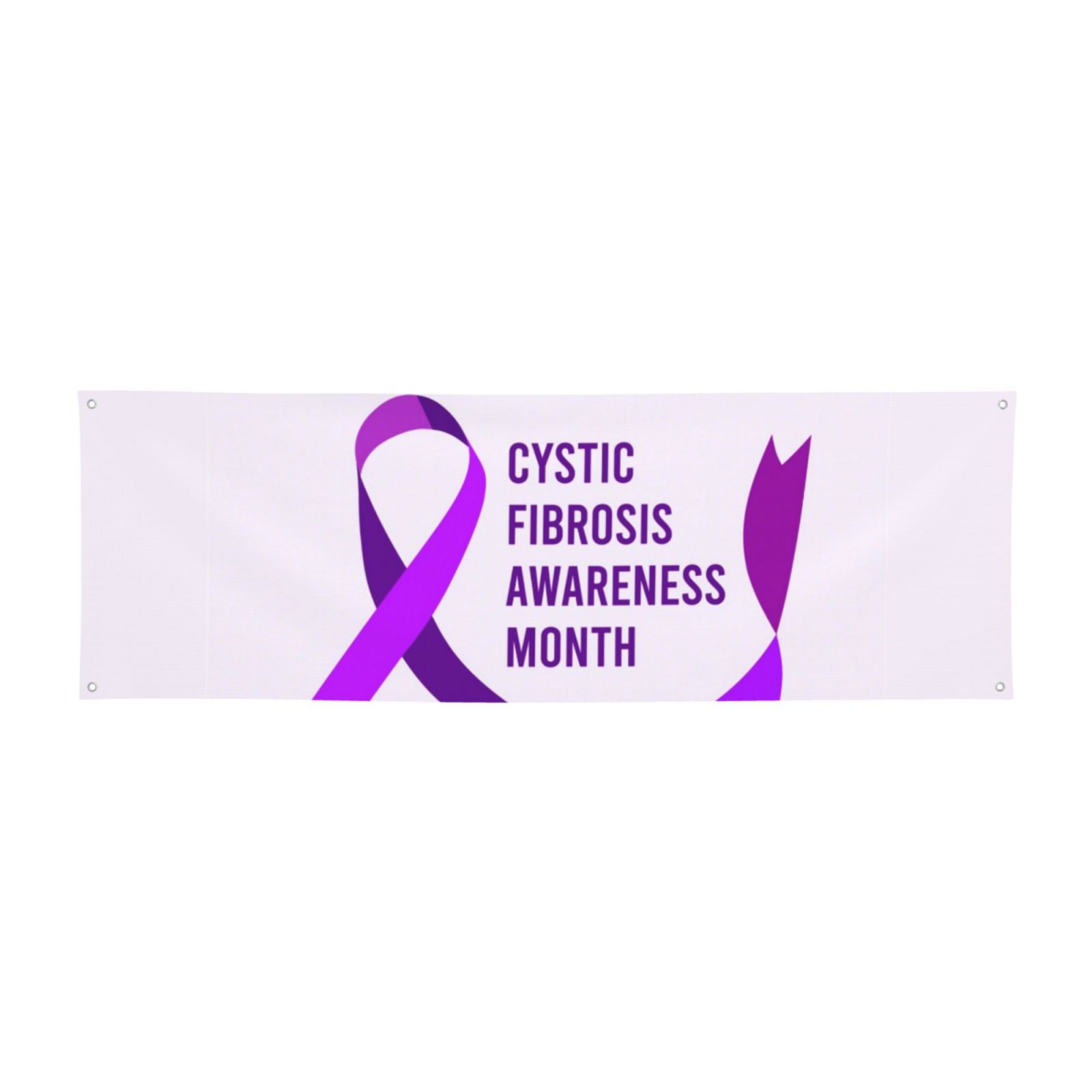 Cystic Fibrosis Awareness Month Purple Ribbon Large Banner Party Decorations Sign Banner Party ...