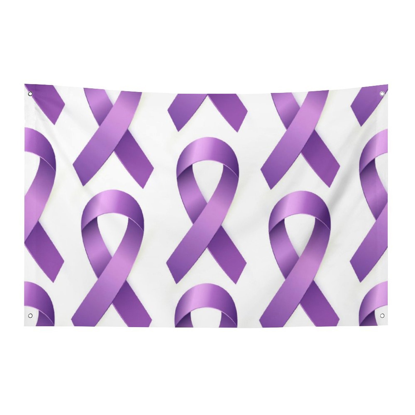 Cystic Fibrosis Awareness Month Purple Ribbon Tapestry Banner Backdrop ...
