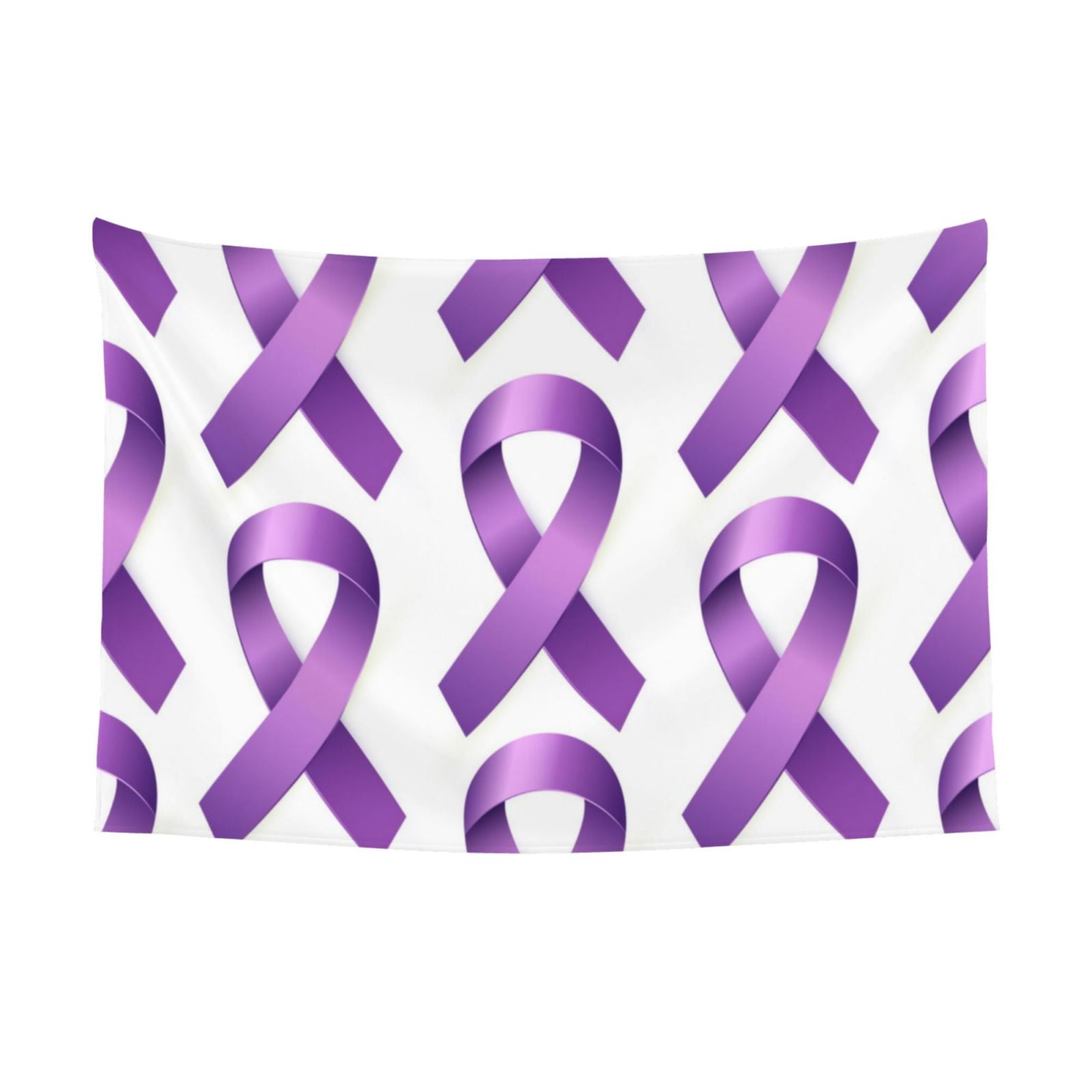 Cystic Fibrosis Awareness Month Purple Ribbon Tapestry Banner Backdrop ...