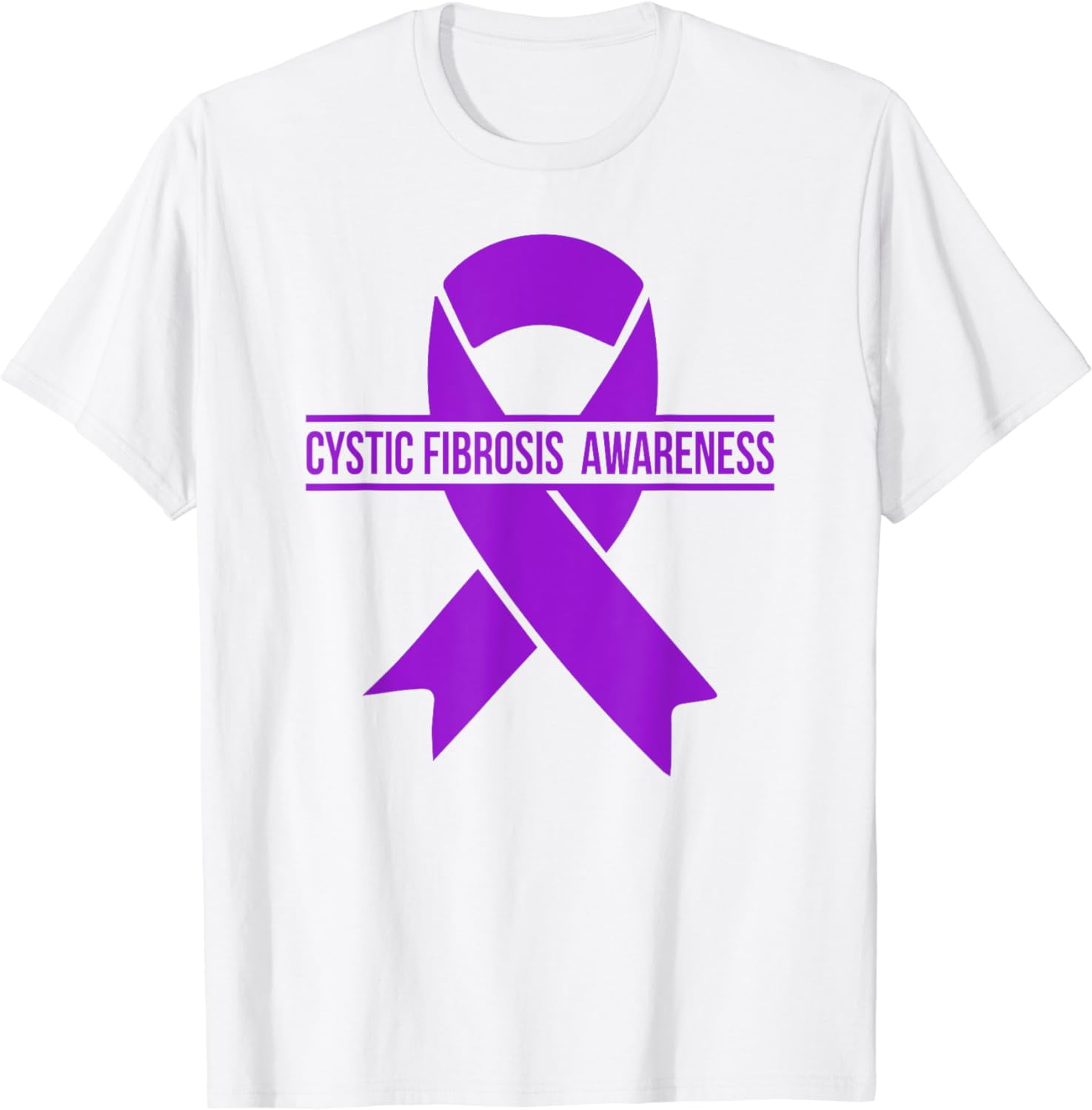 Cystic Fibrosis Awareness Month purple ribbon T-Shirt - Walmart.com