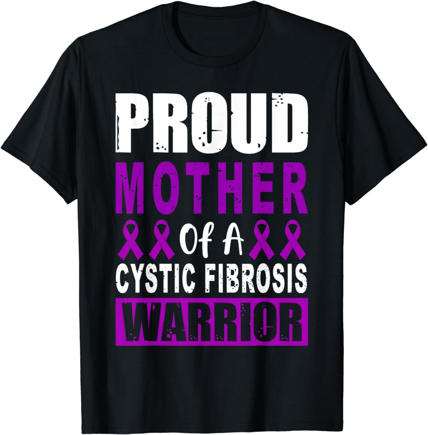 Cystic Fibrosis Awareness Mother Family Support Mom Purple T-Shirt - Walmart.com