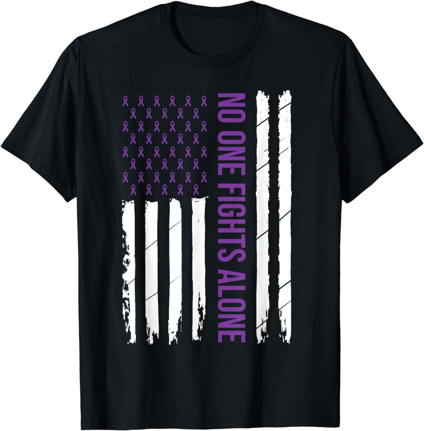 Cystic Fibrosis Awareness Purple Ribbon T-Shirt - Walmart.com