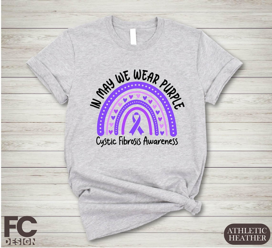 Cystic Fibrosis Awareness Rainbow Shirt, Family Support Squad T-shirt ...
