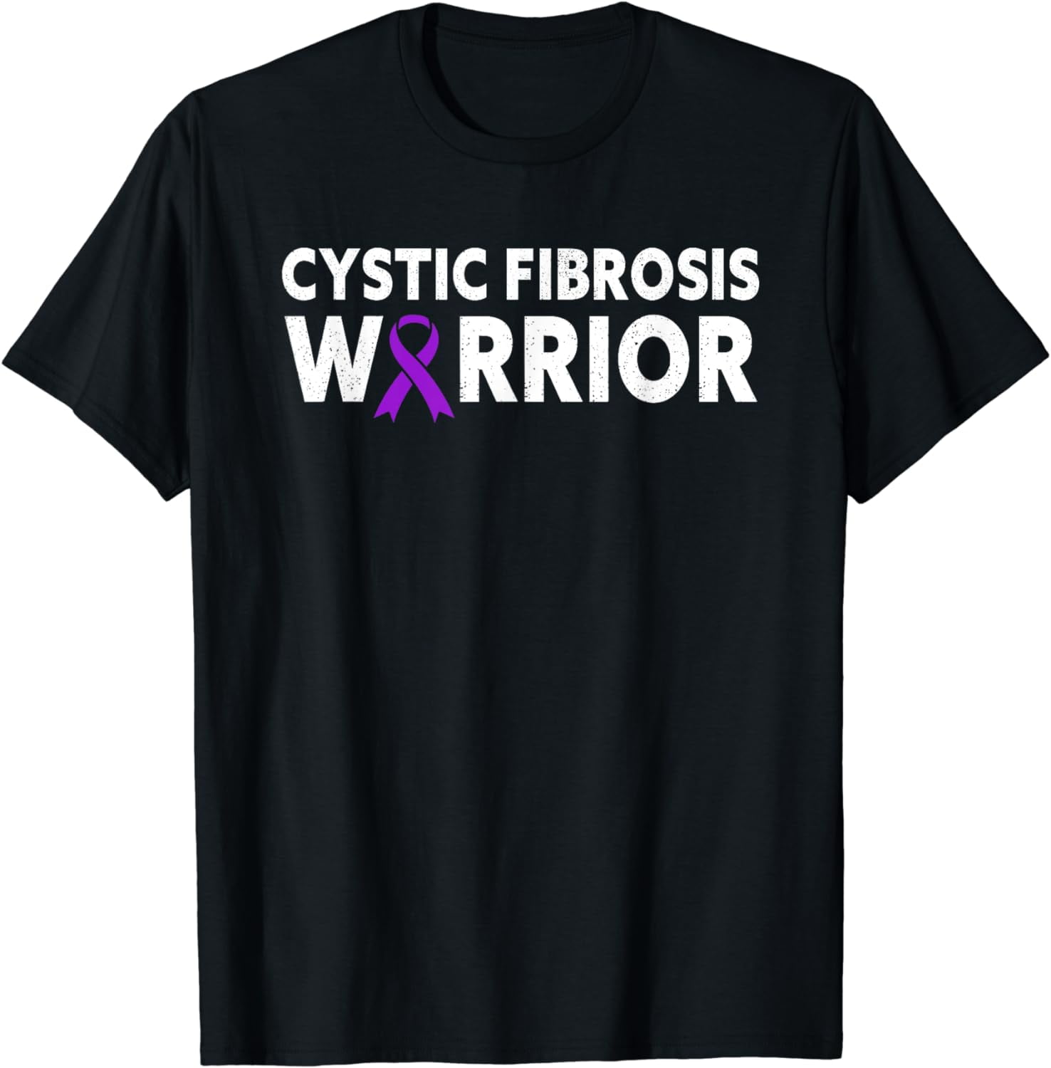 Cystic Fibrosis warrior Awareness Month purple ribbon T-Shirt - Walmart.com