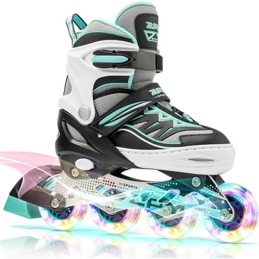 TITAN Flower Power Princess Girls Inline Skates with Light-Up LED Laces ...