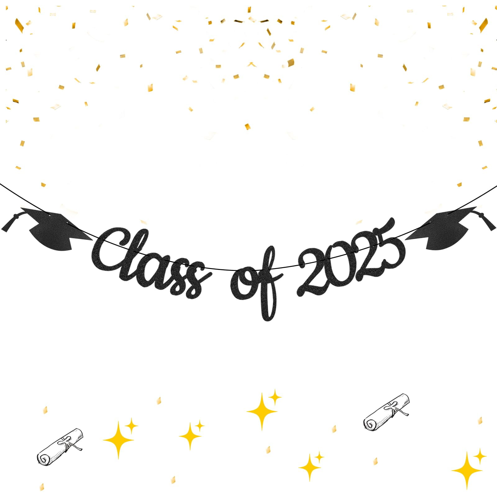 Cyunda Graduation Decorations 2025, SSF20 Class of 2025 Banner with ...