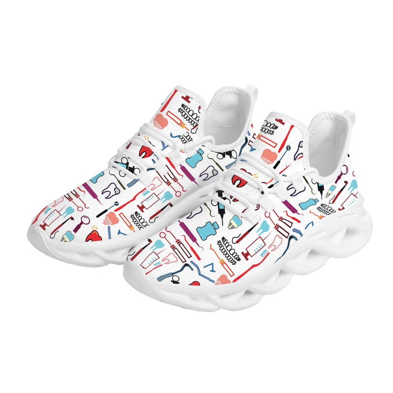 Cywgift Women White Nursing Shoes Cute Cartoon Nurse Doctor Medical ...