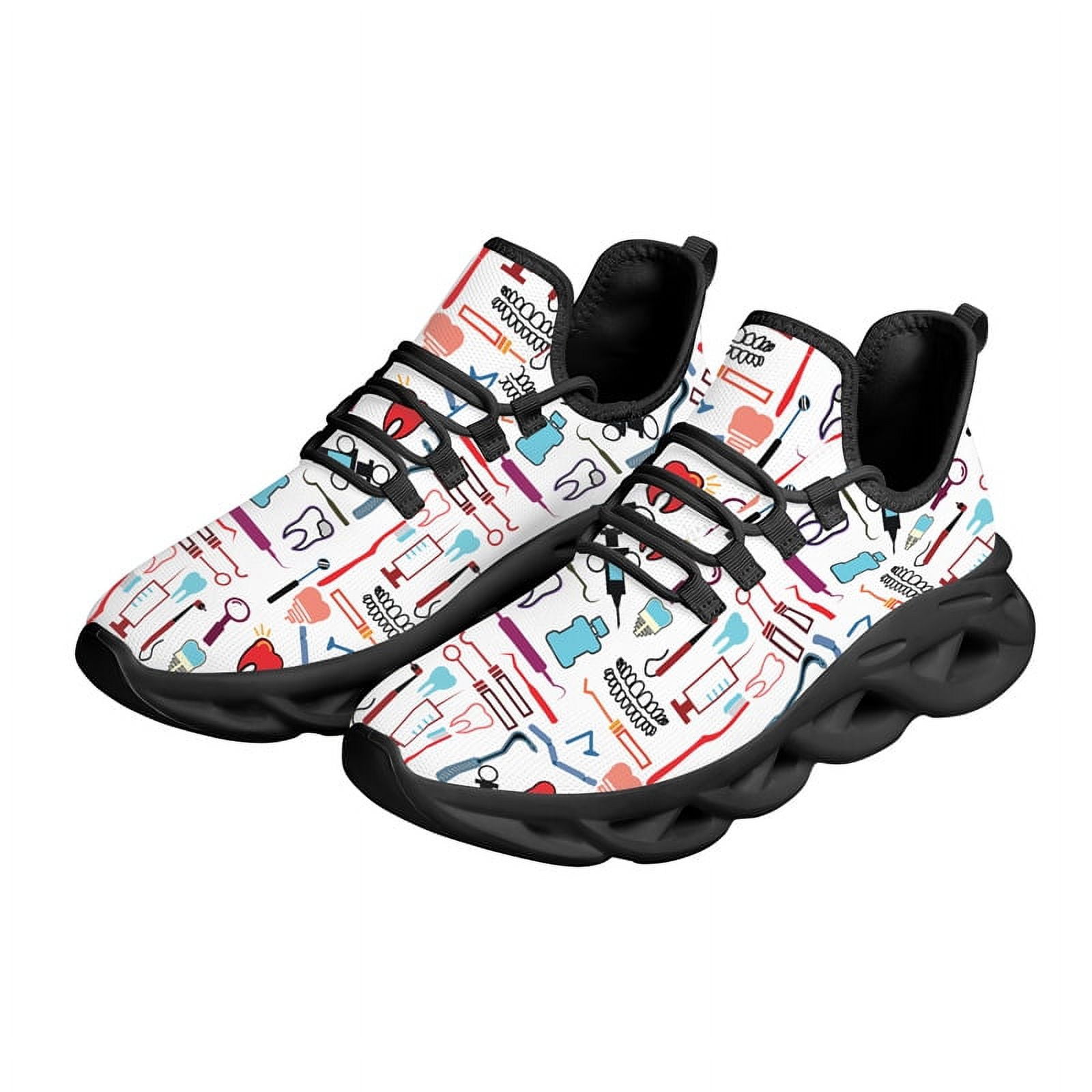 Cywgift Women White Nursing Shoes Cute Cartoon Nurse Doctor Medical ...