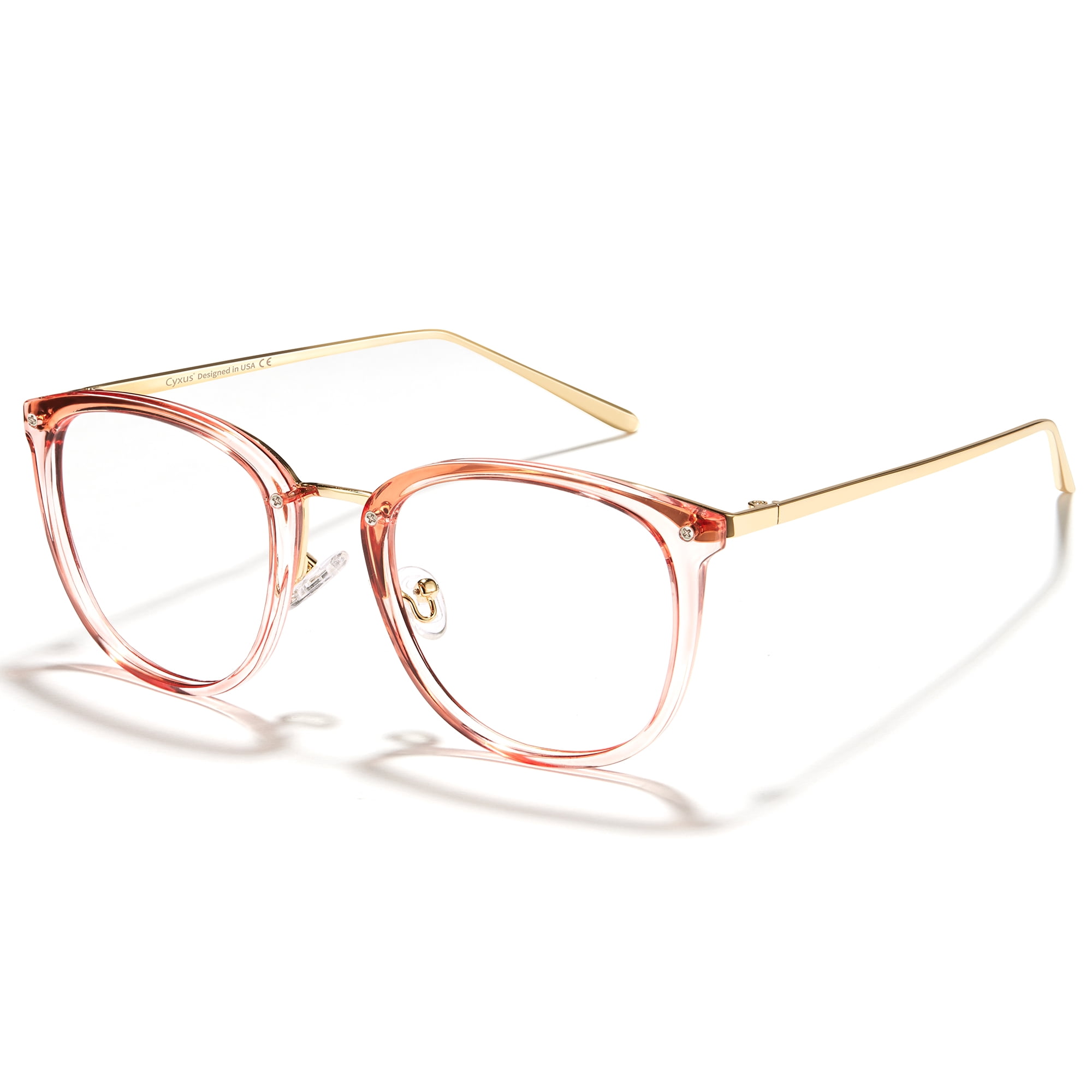 Cyxus Blue Light Blocking Glasses, Round Cat Eye TR90 Eyewear, Anti UV ...