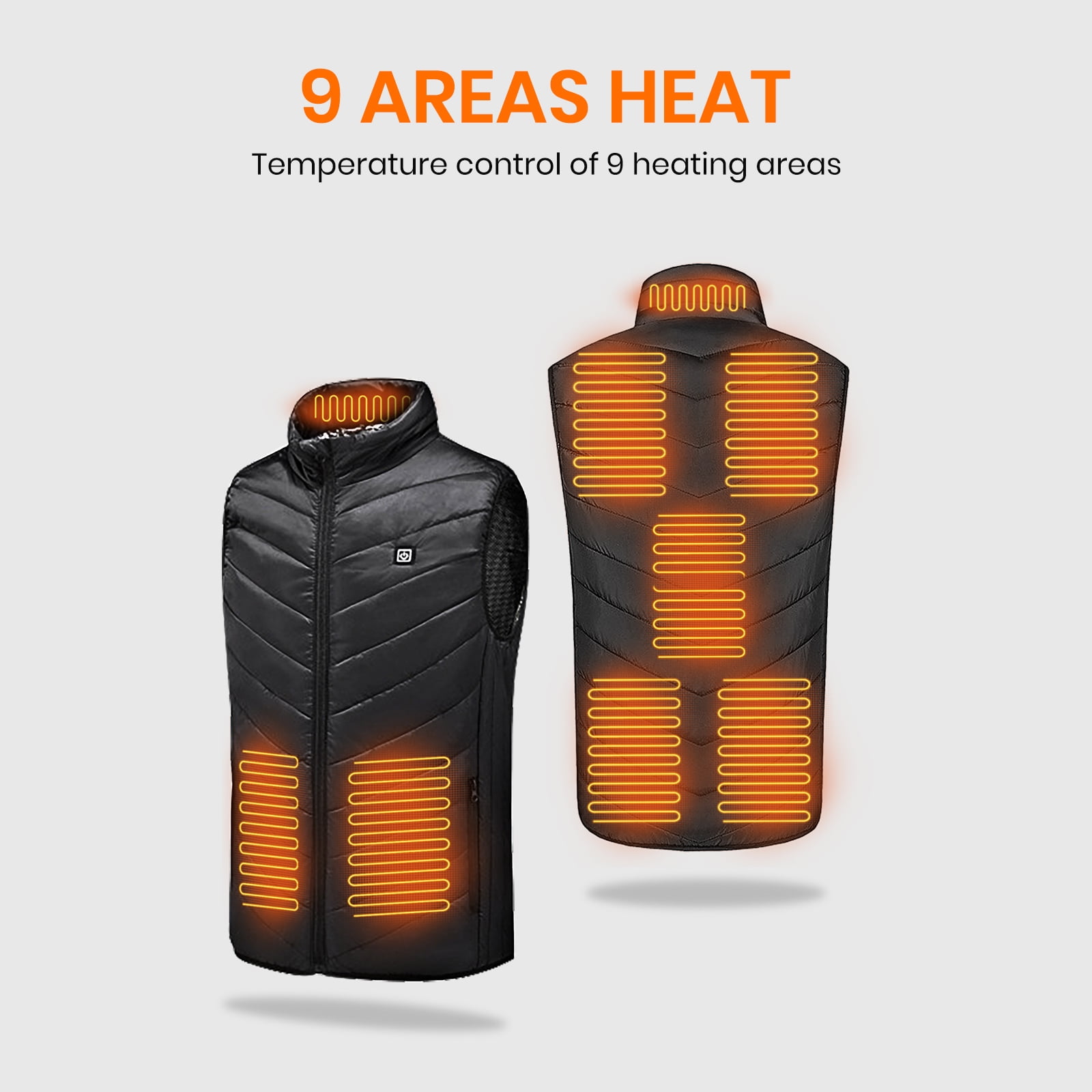 Cyxus Heated Vest for Men Women 9 Areas Heated Lightweight Warming Vest ...
