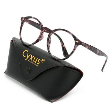 Cyxus Reading Glasses Blue Light Blocking Browline Frame Clear Lens ...