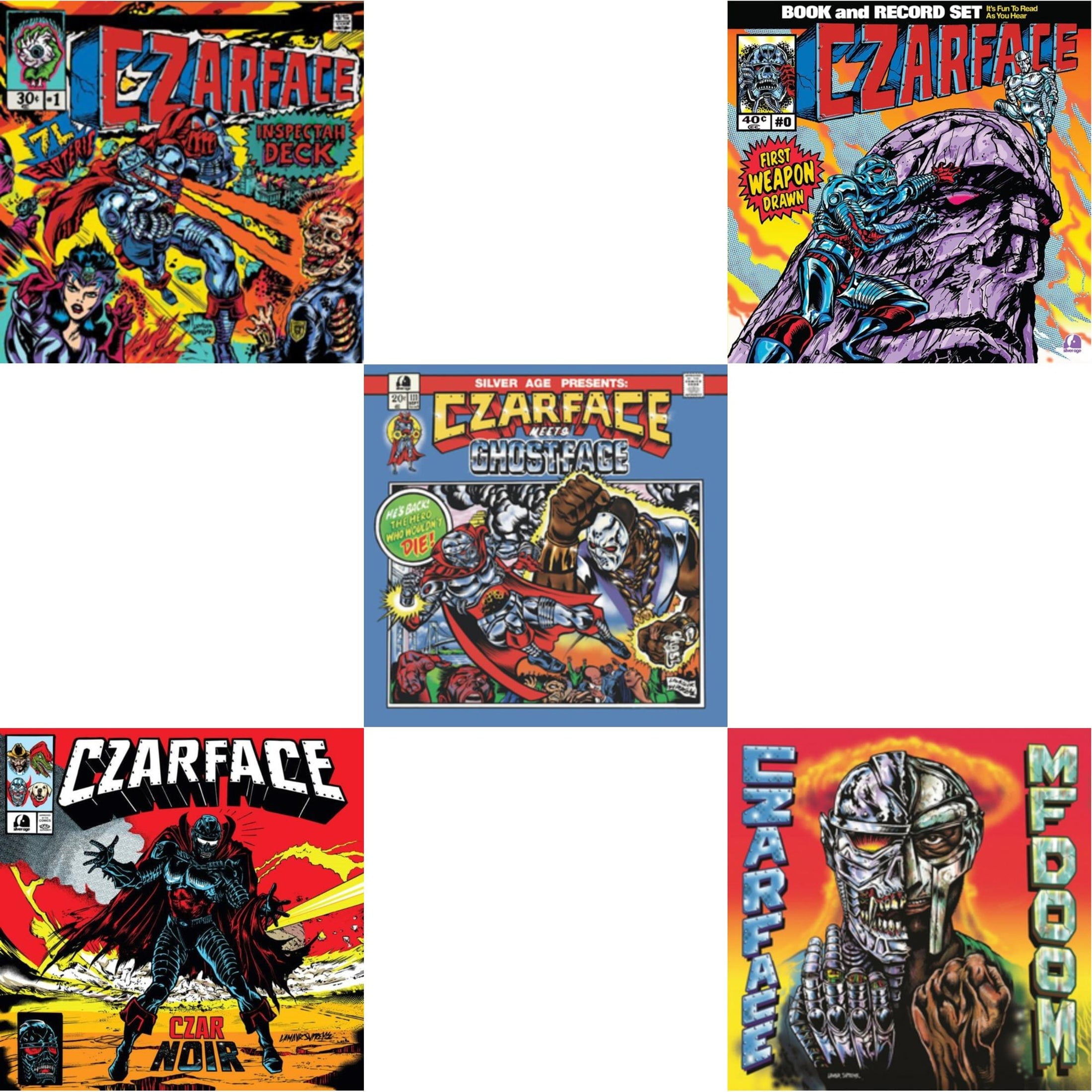 Czarface & Czar Noir (Red/White LP Vinyl) & Czarface Meets Ghostface ...