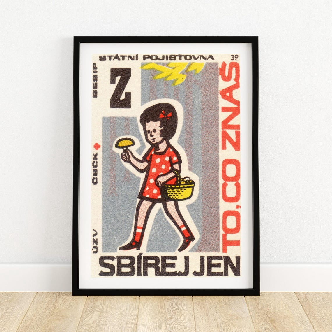 Czech Children'S Safety Poster Vintage Collectible Print Mid-Century ...