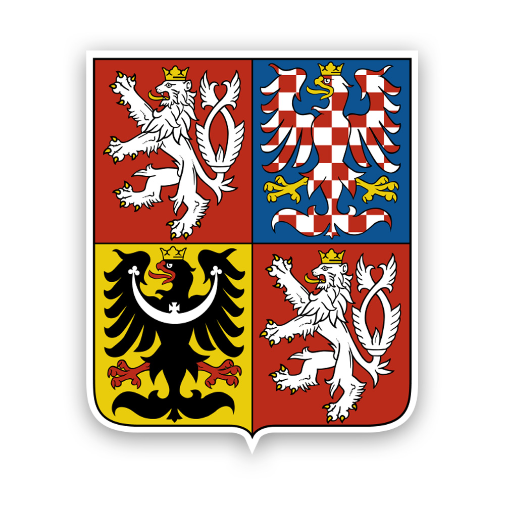 Czech Coat of Arms Sticker Decal - Self Adhesive Vinyl - Weatherproof ...