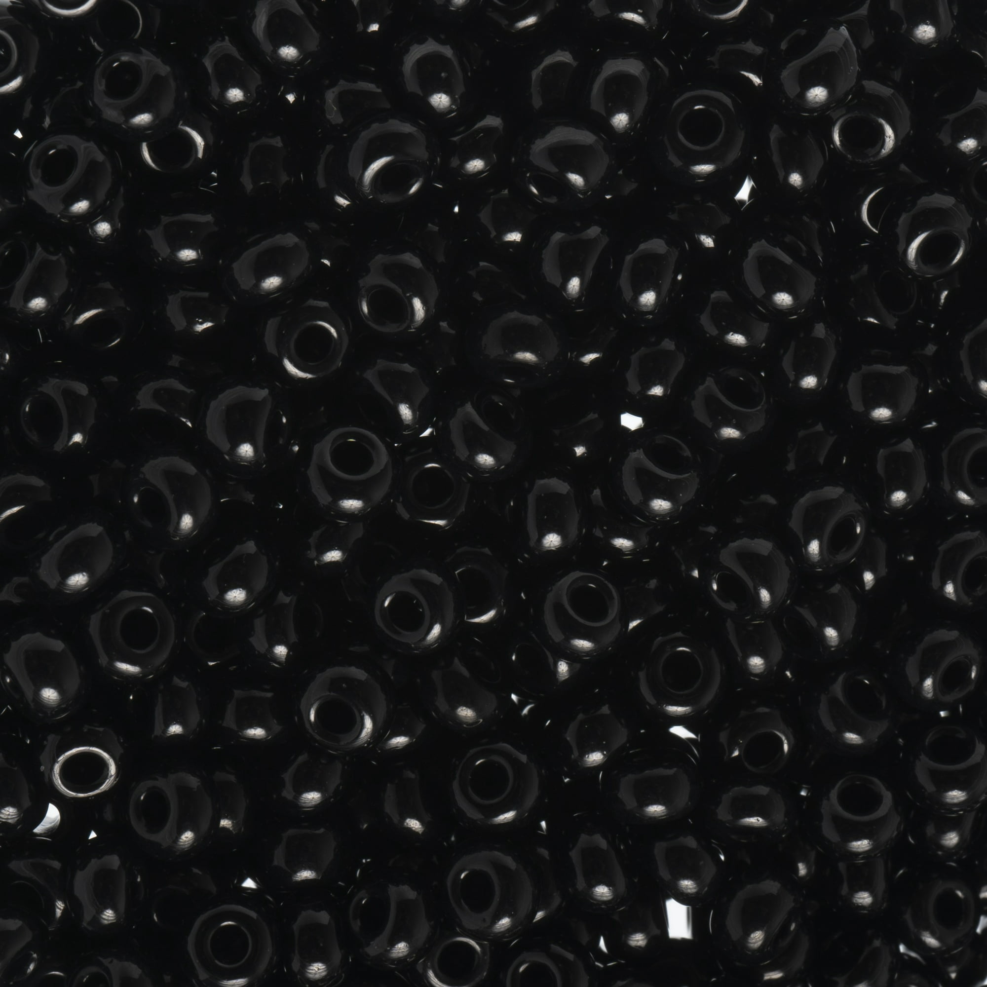 Czech Glass Seed Beads 6/0 Black Bead for Jewelry Making Crafts, 23g ...