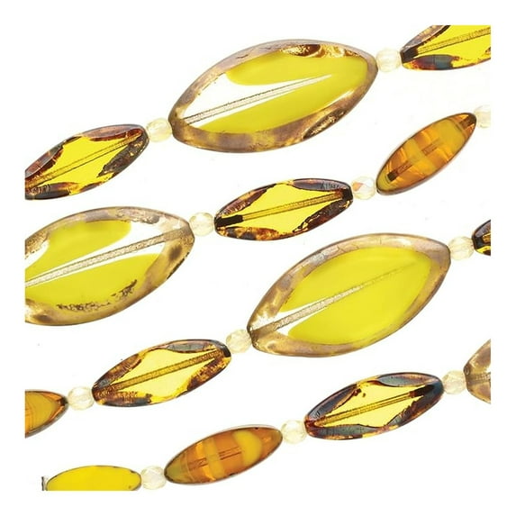 Czech Glass Strands – Pressed & Table Cut Beads – 6 x 7-Inch Strands ...