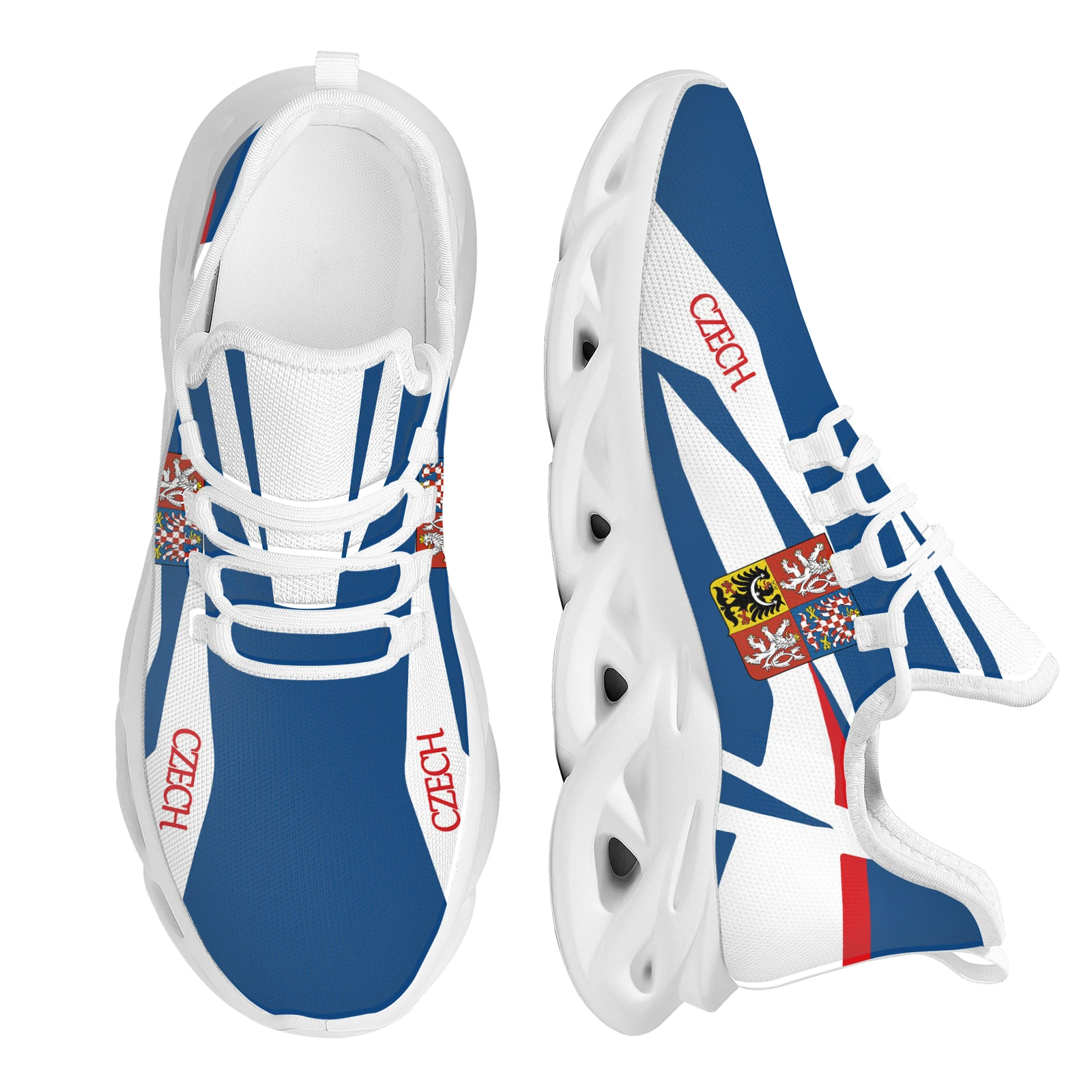 Czech National Emblem Printing Shockproof Platform Shoes National Flag ...